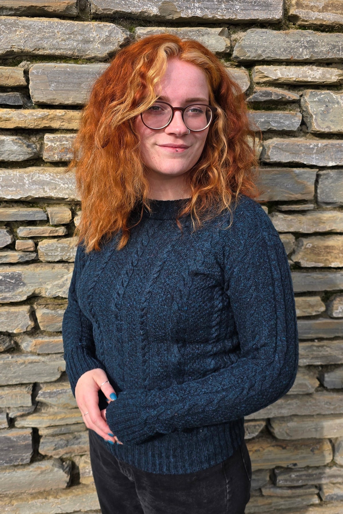 Annie Glue Crew Orca Cable Knit — Judith Glue