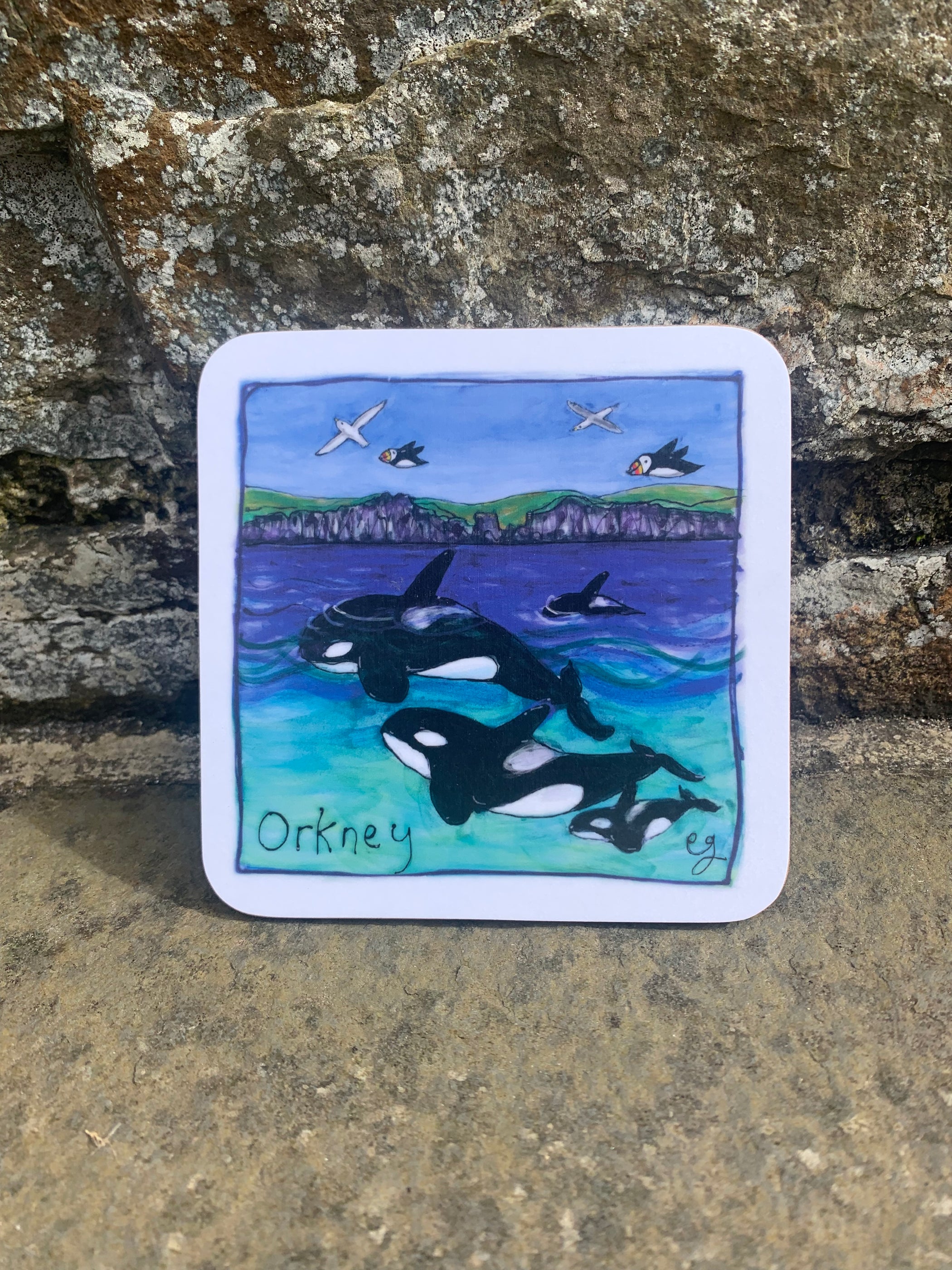 Orkney Orca Bespoke coaster — Judith Glue