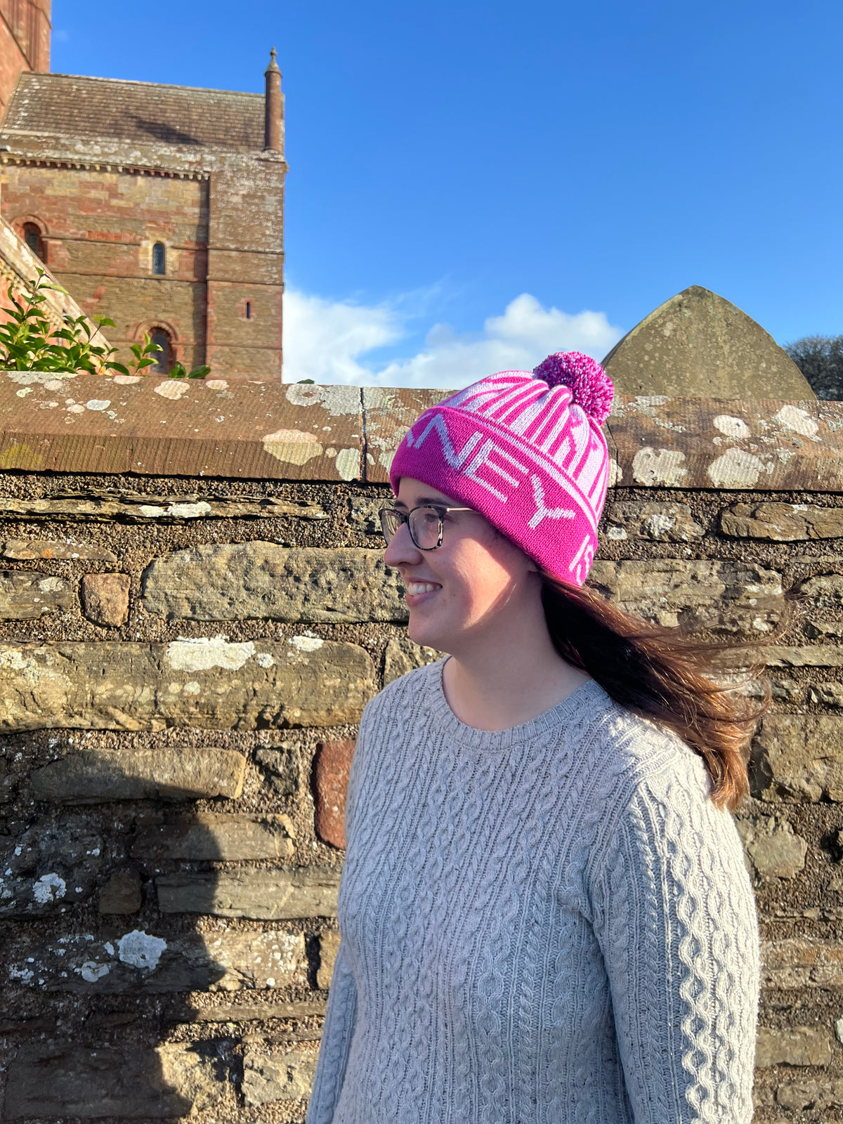 Wonky Woolies Orkney Runic Hat in Fushia/Lilac — Judith Glue