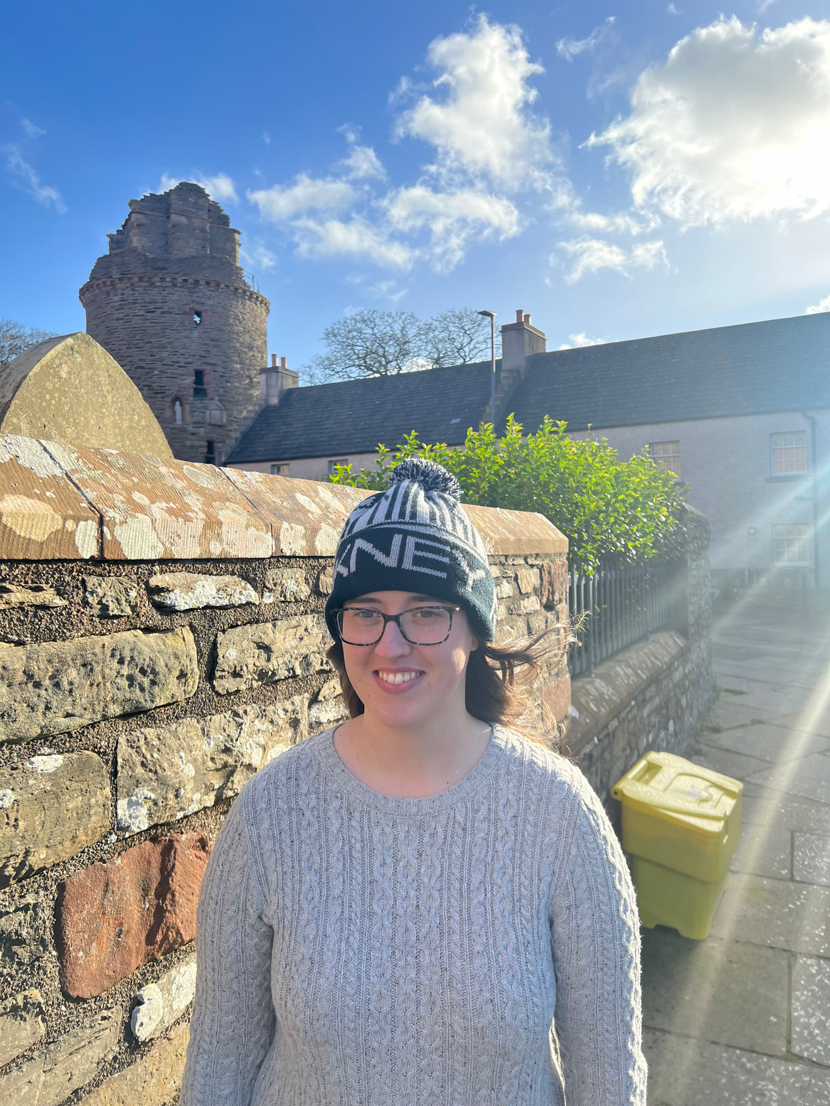 Wonky Woolies Orkney Runic Hat in Grey/Black — Judith Glue