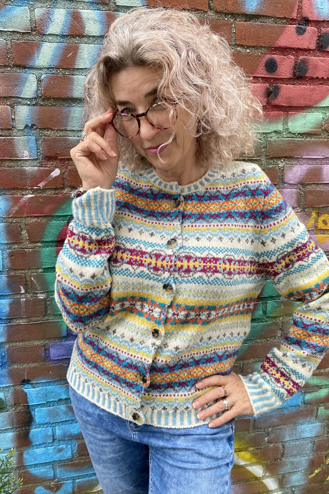 Eribé Westray Fair Isle Cardigan - Budgie — Judith Glue