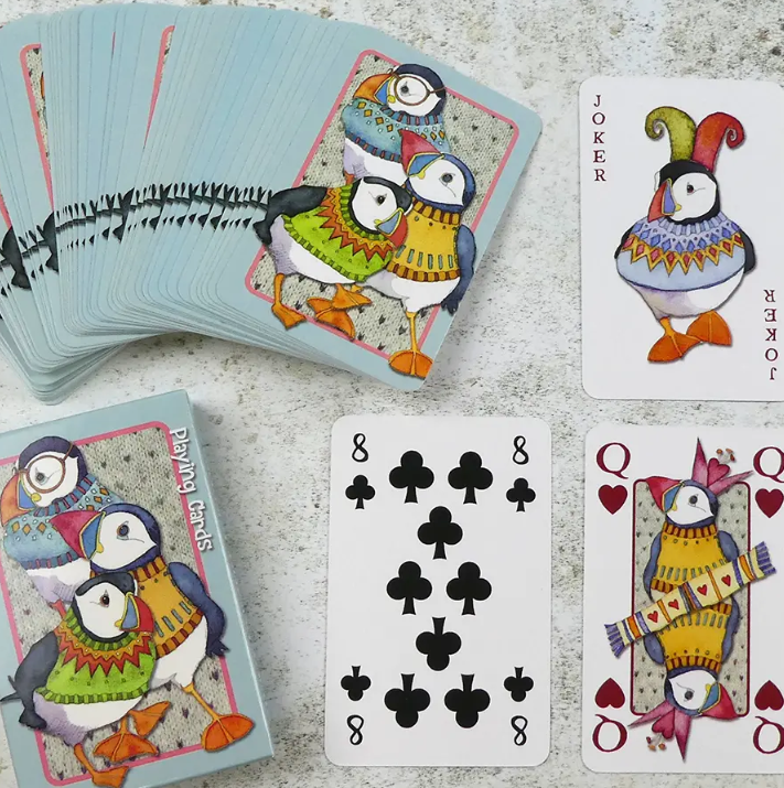 Emma Ball 'Woolly Puffin' Playing Cards — Judith Glue