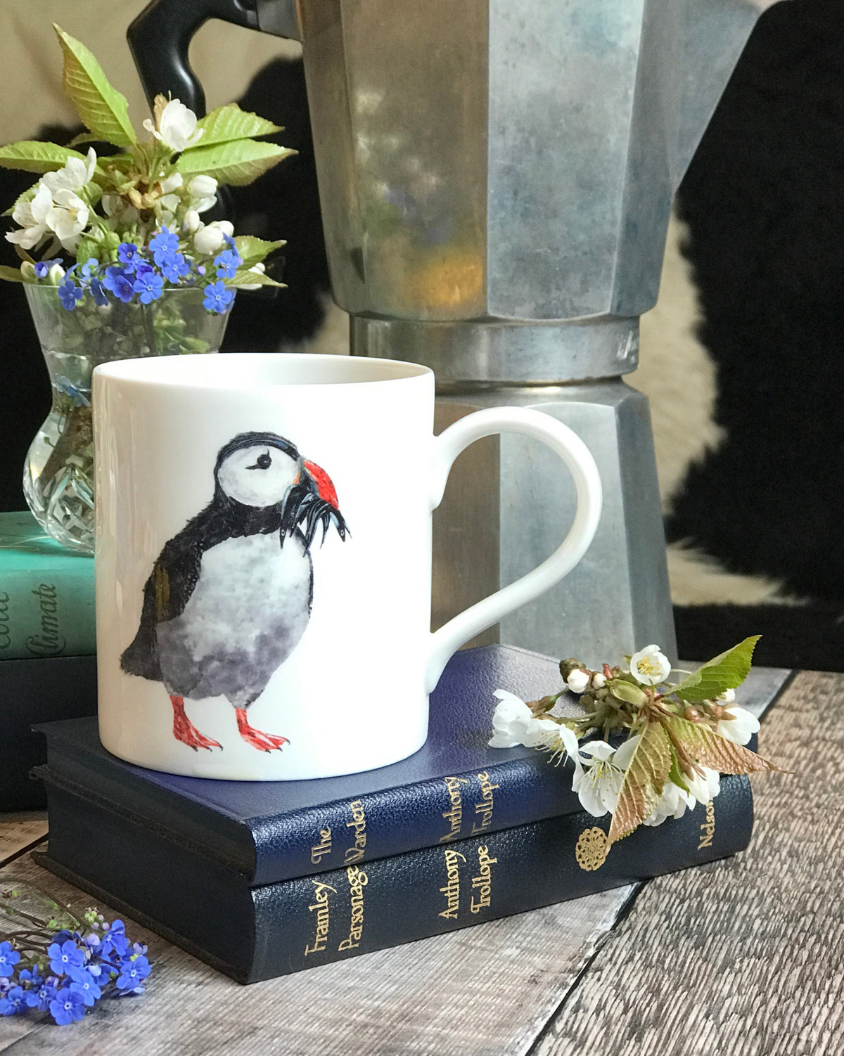 Chloe Gardner Puffin with Fish Pop Mug — Judith Glue